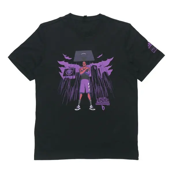 Adidas X Marvel Dame Blk Pnthr Avengers Basketball T - Black