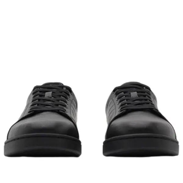 Burberry 26 Embossed Check Leather Set Sneakers - Black