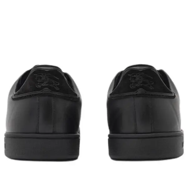 Burberry 26 Embossed Check Leather Set Sneakers - Black