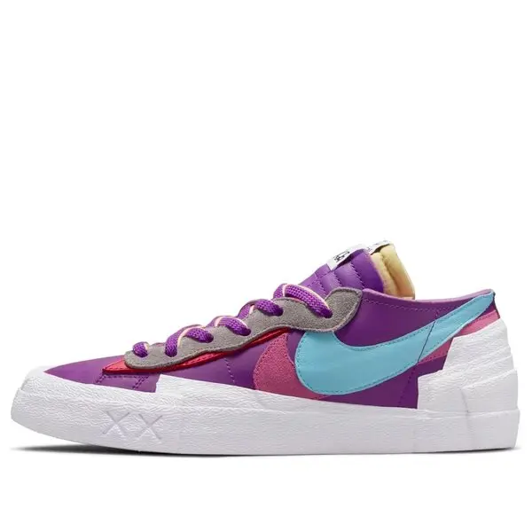 Nike X Sacai X Kaws Blazer Low "purple Dusk" Sneakers - Purple/blue