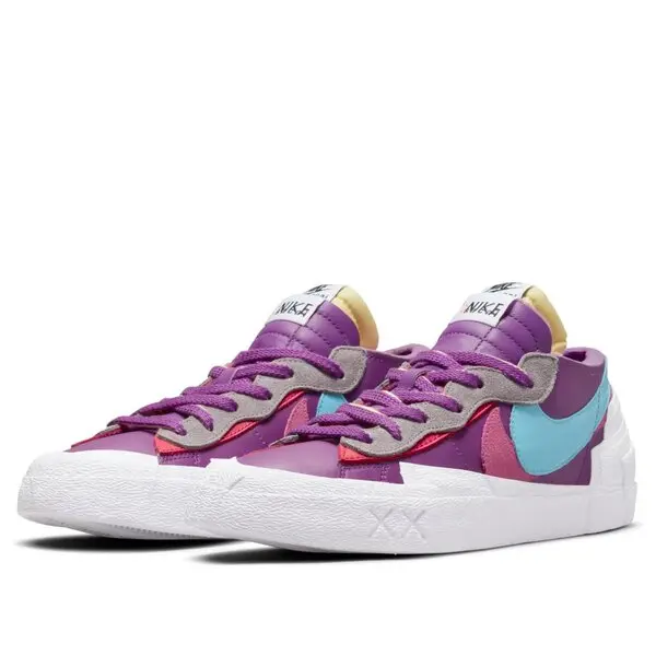 Nike X Sacai X Kaws Blazer Low "purple Dusk" Sneakers - Purple/blue