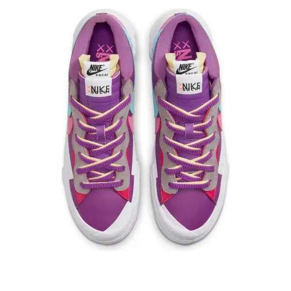 Nike X Sacai X Kaws Blazer Low "purple Dusk" Sneakers - Purple/blue
