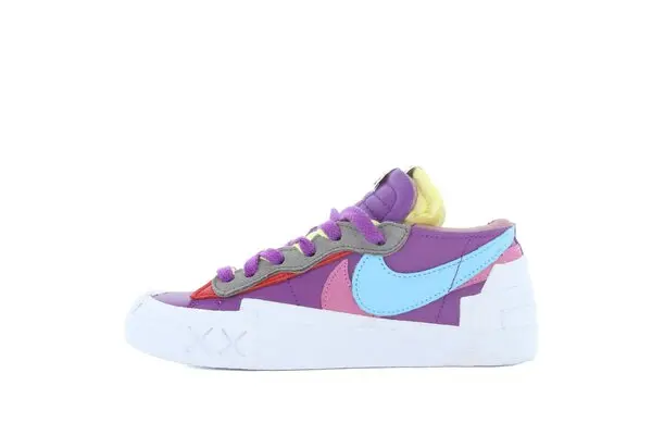 Nike X Sacai X Kaws Blazer Low "purple Dusk" Sneakers - Purple/blue