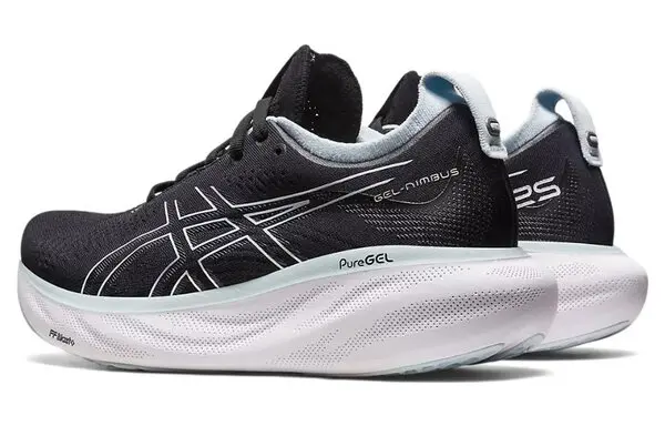 Asics Gel-nimbus 25 Running Shoes - Black/white/blue