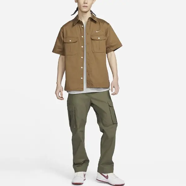 Nike Short Sleeve Woven Skate Button Up Shirt