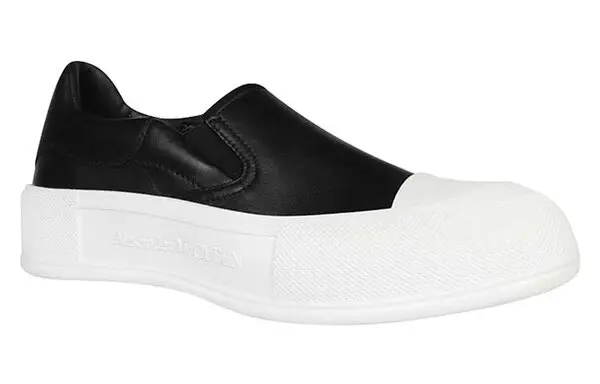 Alexander McQueen Deck Skate Plimsoll - Black/white
