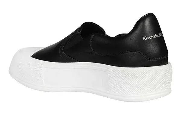 Alexander McQueen Deck Skate Plimsoll - Black/white