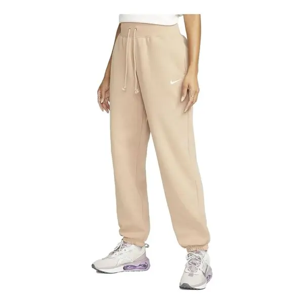 Nike Phoenix Fleece High-waisted Oversized Tracksuit Bottoms - Hemp