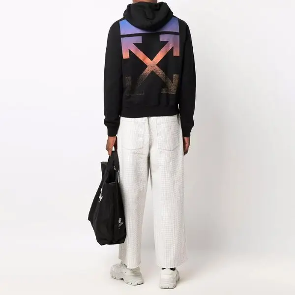 Off-White Fw21 Arrow Pattern Hoodie - Black