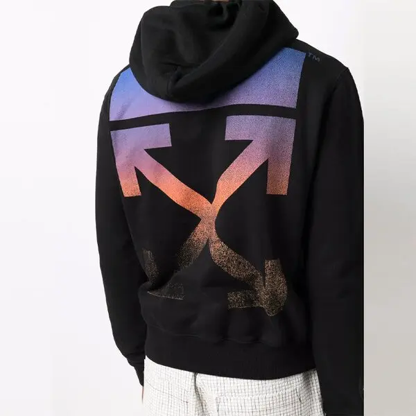 Off-White Fw21 Arrow Pattern Hoodie - Black