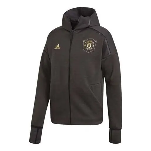 Adidas Mufc Zne Hd 3.0 Football Manchester United Hoodie Jacket - Black