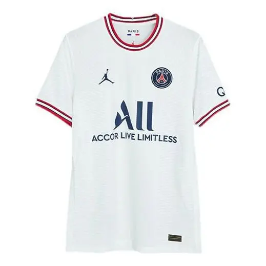 JORDAN Air Paris Saint-germain 21/22 Player Edition Away Jersey - White/red