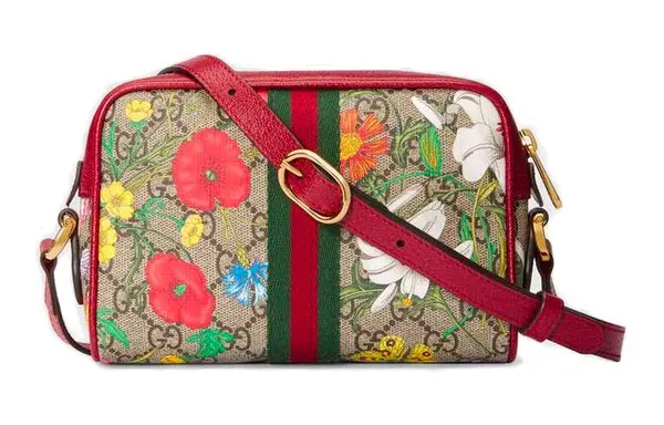 Gucci Ophidia Gg Floral Mini Shoulder Bag