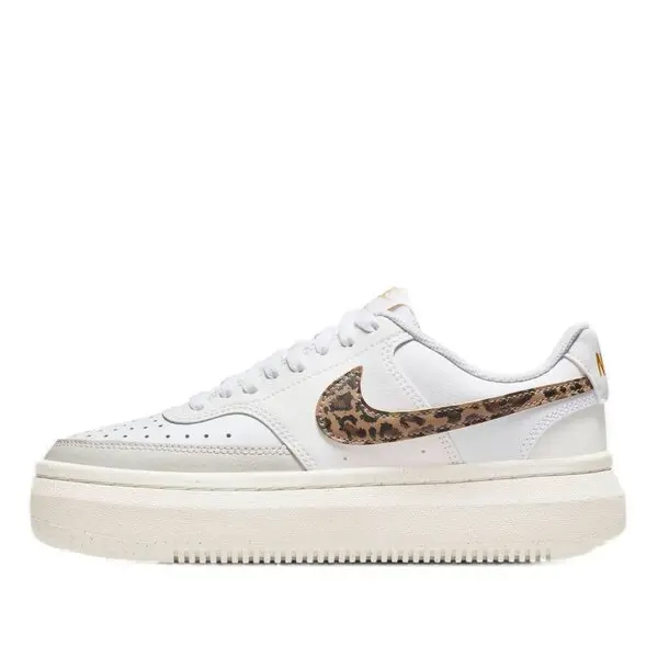 Nike Court Vision Alta 'leopard' Low Top Sneakers - White/brown