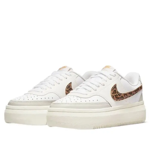 Nike Court Vision Alta 'leopard' Low Top Sneakers - White/brown