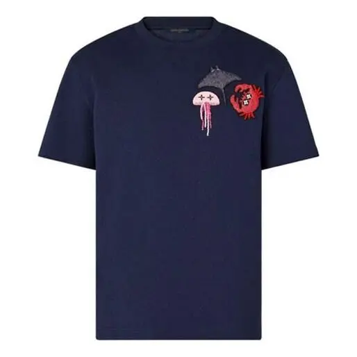 LOUIS VUITTON Animal Pattern Printing Short Sleeve - Blue