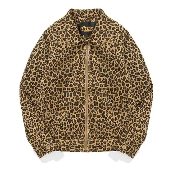 Drew House Cotton Twill Gas Jacket Animal Print - Cheetah