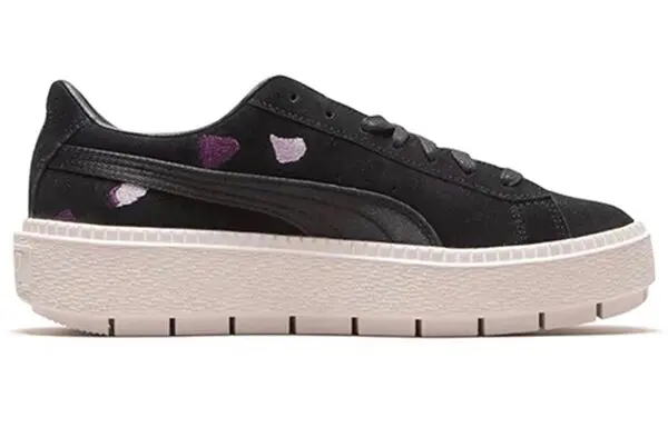 PUMA Suede Platform Floral Embroidered Sneakers