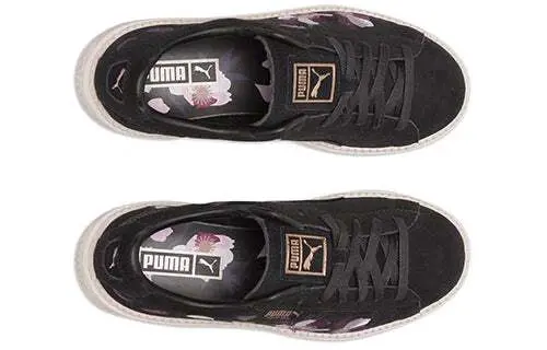 PUMA Suede Platform Floral Embroidered Sneakers