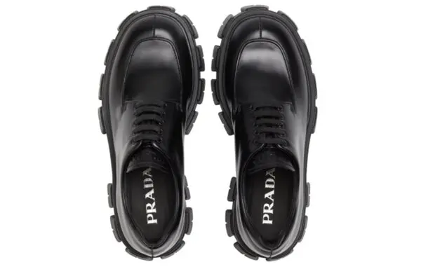Prada Monolith Brushed Calf Derby Shoes