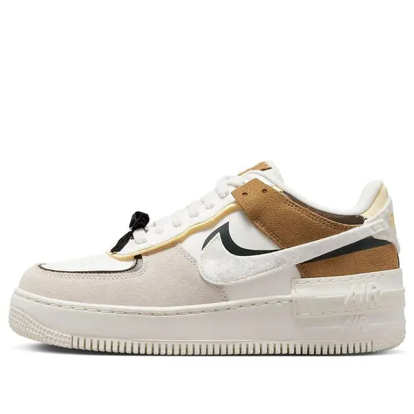Nike Force 1 Shadow 'bling' Sneakers - White/gray/brown