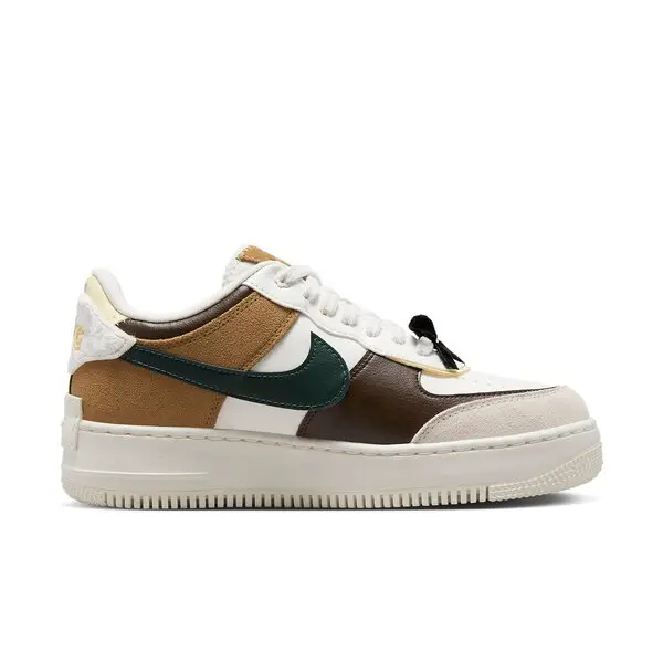 Nike Force 1 Shadow 'bling' Sneakers - White/gray/brown