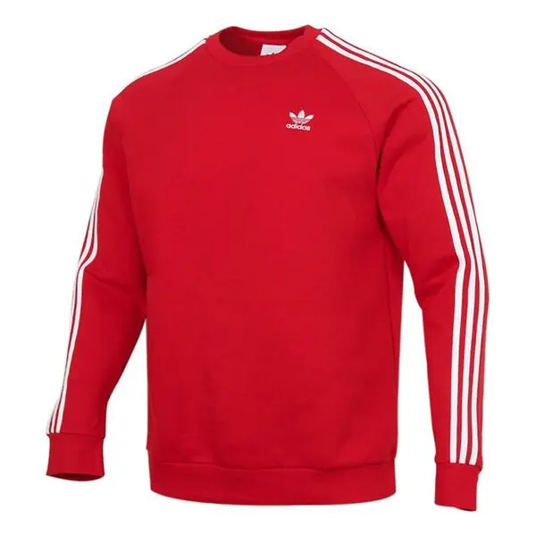 Adidas Originals 3-stripes Crew Round Neck Long Sleeves - Red