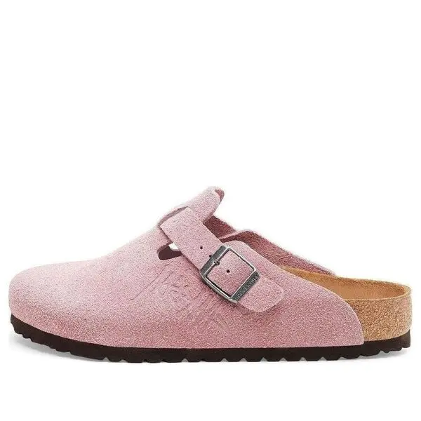 BIRKENSTOCK X Stussy Boston Suede Leather Clogs - Pink