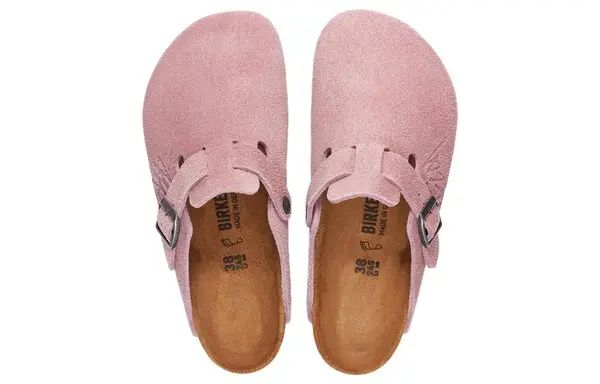 BIRKENSTOCK X Stussy Boston Suede Leather Clogs - Pink