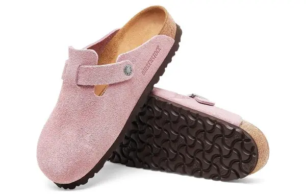 BIRKENSTOCK X Stussy Boston Suede Leather Clogs - Pink