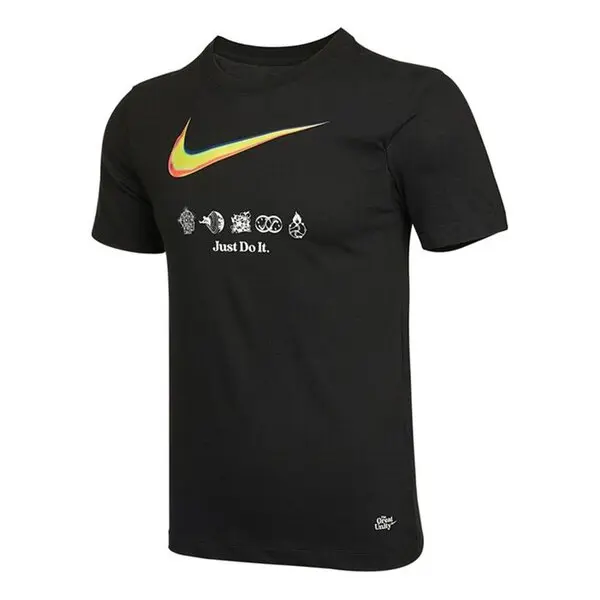 Nike Great Unity Ss Tee1 Casual Sport Breathable Logo Print Short Sleeves T Shirt - Black