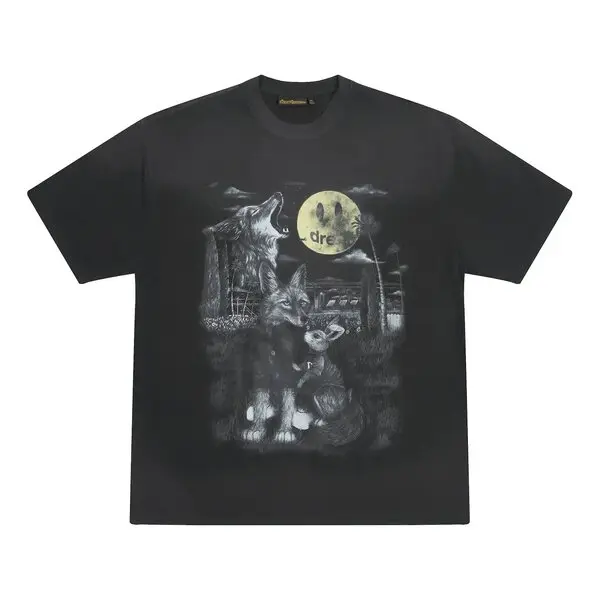 Drew House Full Moon Ss T-shirt - Faded Black