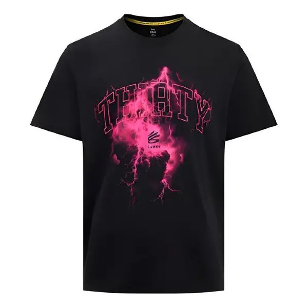 Under Armour Curry Tour Graphic T-shirt Asia Sizing 'black Pink - Black/pink