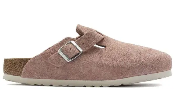 BIRKENSTOCK Boston Soft Footbed Suede Leather Clogs - Pink