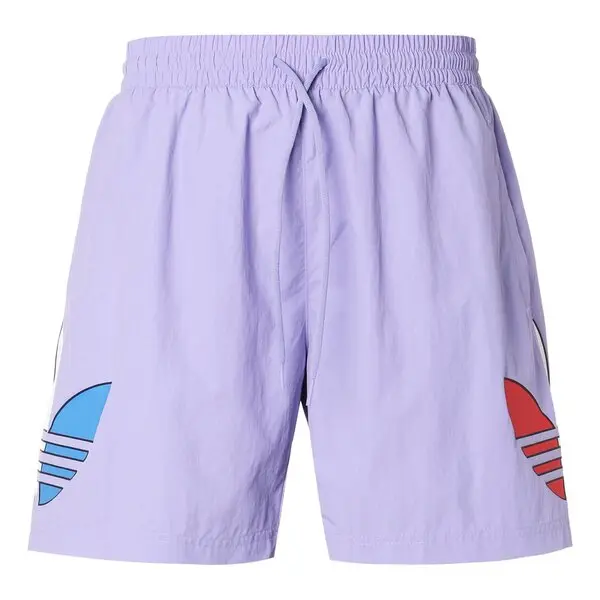 Adidas Originals Tricol Logo Sports Swim Shorts - Lavender