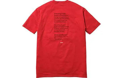 Supreme Fw17 Scarface Shower Tee Crossover Printing Short Sleeve - Red