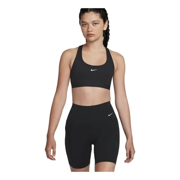 Nike Dri-fit Universa Medium-support Shorts With Pockets - Black