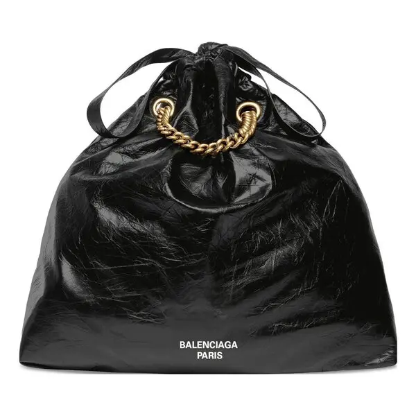 Balenciaga Crush Medium Tote Bag - Black