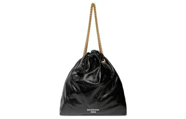 Balenciaga Crush Medium Tote Bag - Black
