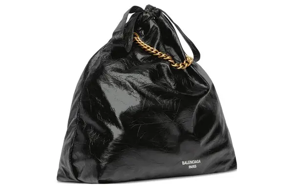 Balenciaga Crush Medium Tote Bag - Black