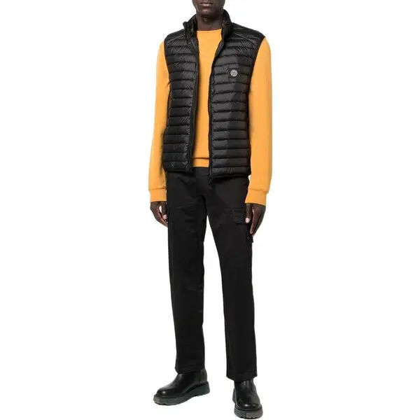Stone Island Patch Nylon Down Vest - Black