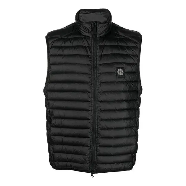 Stone Island Patch Nylon Down Vest - Black