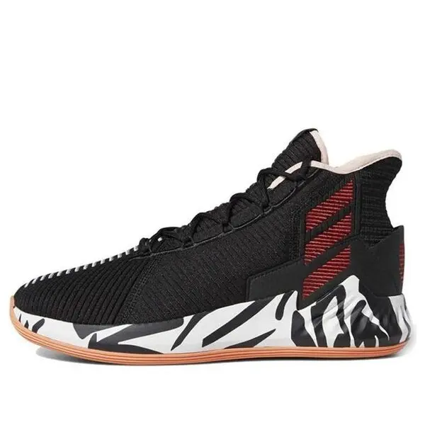 Adidas D Rose 'zebra' High Top Sneakers - Core Black