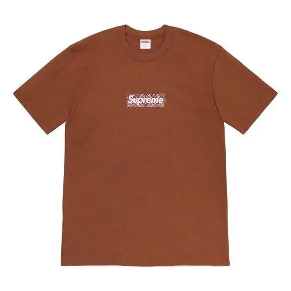 Supreme Fw19 Week 17 Bandana Box Logo Tee - Brownbrown