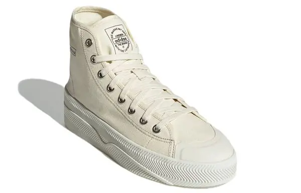 Adidas Nizza High Top Lace Up Sneakers - Creamy