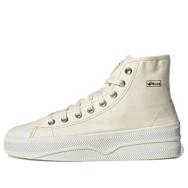 Adidas Nizza High Top Lace Up Sneakers - Creamy