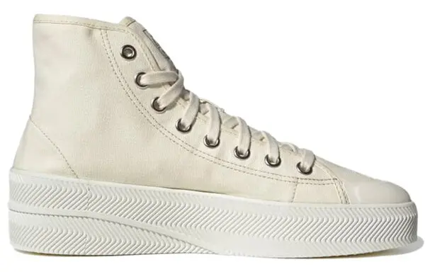 Adidas Nizza High Top Lace Up Sneakers - Creamy