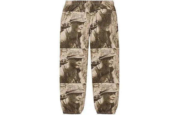 Supreme Is Love" Print Skate Pants - Grey