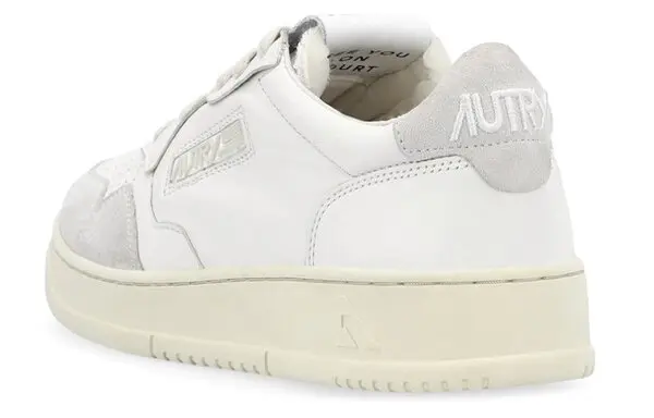 AUTRY Open Low Leather Suede Sneakers - White