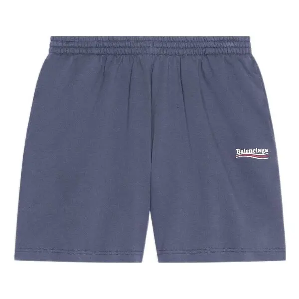 Balenciaga Political Campaign Sweat Shorts - Dark Grey